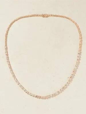 SUZANNE KALAN 18-karat Rose Diamond Necklace - Gold