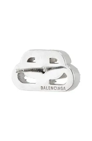 Balenciaga Crystal Interlocking Bb Stud Earrings