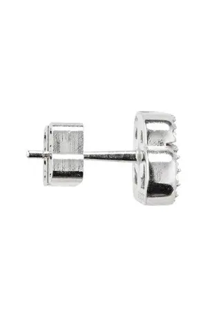 Balenciaga Crystal Interlocking Bb Stud Earrings