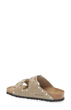 BIRKENSTOCK Arizona Studded Slide Sandal - Taupe