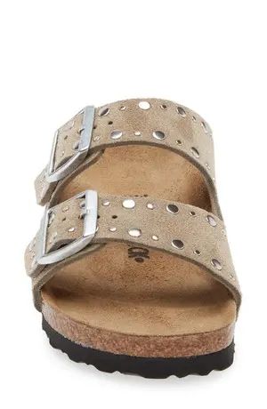 BIRKENSTOCK Arizona Studded Slide Sandal - Taupe