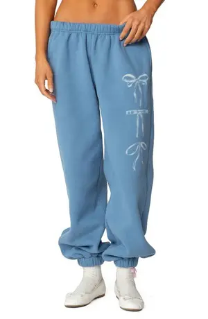 EDIKTED Bow Bliss Oversized Sweatpants