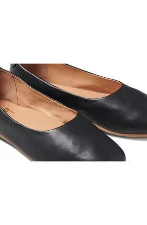 Beek Swiftlet Leather Ballet Slipper - Black