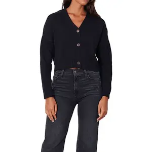 PANEROS CLOTHING Diana Cropped Cardigan - Black