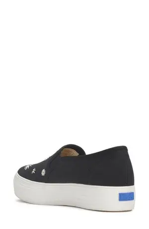 Keds® Triple Kick Slip-on Sneakers - Black/ Snow White