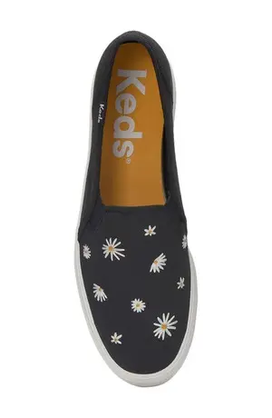 Keds® Triple Kick Slip-on Sneakers - Black/ Snow White