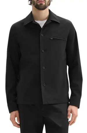 Men's Shirt Jackets with Spread Collar