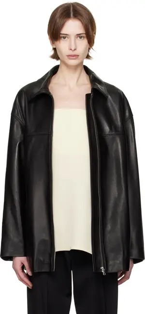 Nour Hammour Nour Hammour Layne Leather Jacket - Black