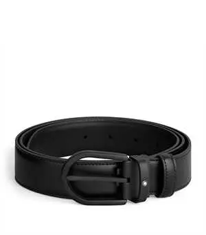 Montblanc Leather Horseshoe Buckle Belt