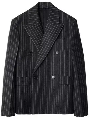 Men's Black White Pinstripe Suits