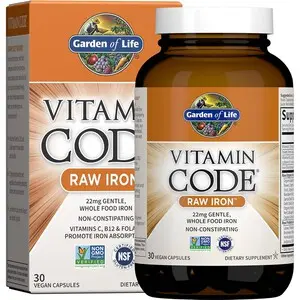 GARDEN OF LIFE Vitamin Code Raw Iron 30 Capsules - One-color