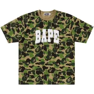 A BATHING APE Abc Camo Relaxed Fit Logo Tee - Green