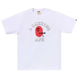 A BATHING APE Japan College Tee - White