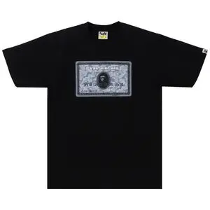 A BATHING APE Card Tee /silver - Black