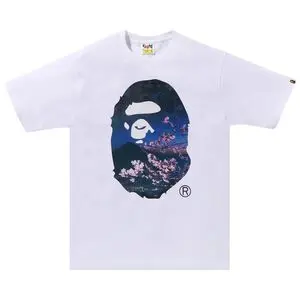 A BATHING APE Sakura Photo Ape Head Tee #2 - White