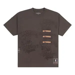TRAVIS SCOTT X Mitchell & Ness Clemson University Seal Tee - Brown