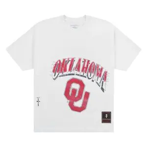 TRAVIS SCOTT X Mitchell & Ness University Of Oklahoma Handdrawn Tee - White