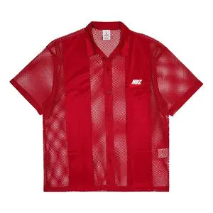 Supreme X Nike Mesh Short-sleeve Shirt - Red