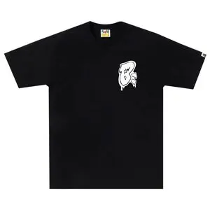 A BATHING APE Graffiti B One Point Tee - Black