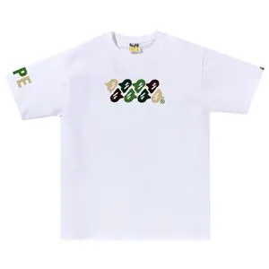 A BATHING APE Abc Camo Tee /green - White