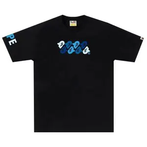 A BATHING APE Abc Camo Tee /blue - Black