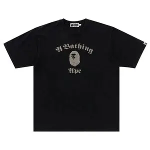 A BATHING APE Overdye Relaxed Fit Tee - Black