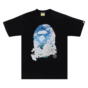 A BATHING APE Sakura Photo Ape Head Tee - Black