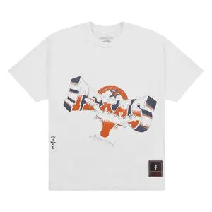 TRAVIS SCOTT X Mitchell & Ness University Of Texas Handdrawn Tee - White