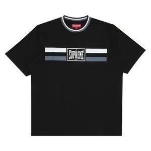 Supreme Warm Up Stripe Short-sleeve Top - Black
