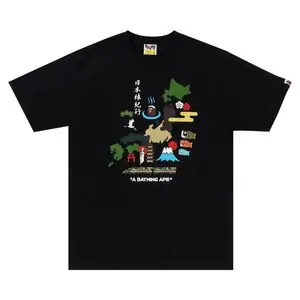 A BATHING APE Graphic T-shirt - Black