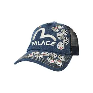 PALACE X Evisu Dice Trucker Cap - Blue