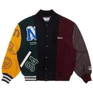 Supreme X Mm6 Maison Margiela Split Varsity Jacket - Multicolor