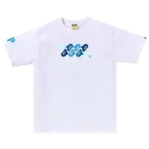A BATHING APE Abc Camo Tee /blue - White