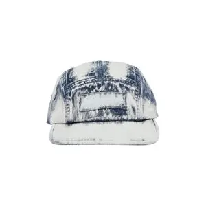 Supreme Bleached Chino Camp Cap - Blue