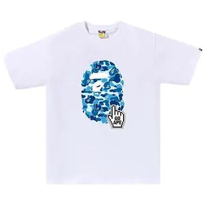 A BATHING APE Abc Camo Tee /blue - White