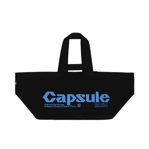 CAPSULE Bull Denim Oversized Tote Bag - Black