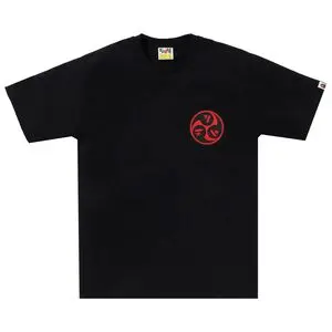 A BATHING APE Japan Culture Mitsudomoe Tee - Black