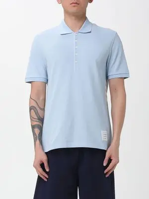 Thom Browne Polo Shirt Men Gnawed Blue