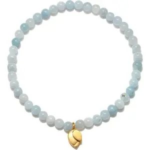 SATYA JEWELRY Aquamarine Lotus Bracelet - Blue