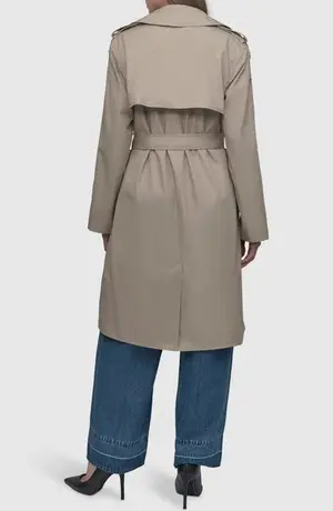 Dkny Grommet Sleeve Trench Coat