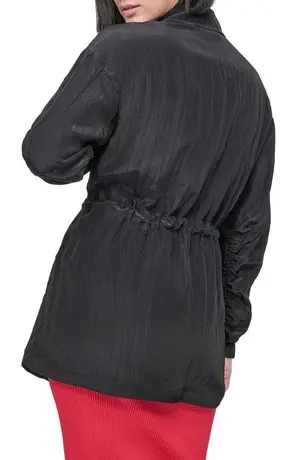 Dkny Textured Anorak Jacket - Black