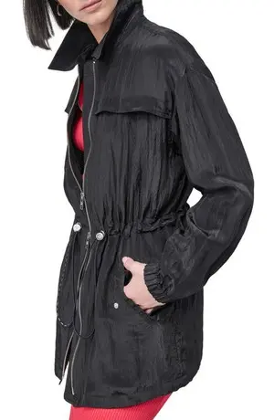 Dkny Textured Anorak Jacket - Black