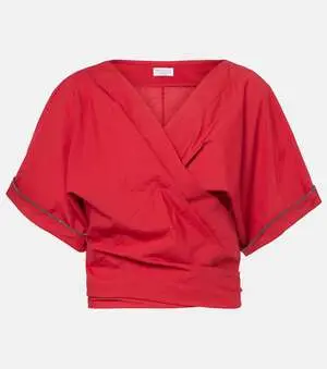 Brunello Cucinelli Cotton-blend Blouse
