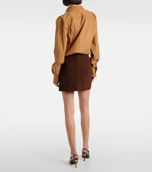 Nour Hammour Remi Suede Miniskirt