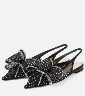 Mach & Mach Le Cadeau Mesh Slingback Flats