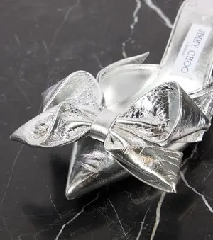 JIMMY CHOO Staz 50 Metallic Mules