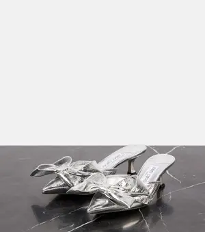 JIMMY CHOO Staz 50 Metallic Mules