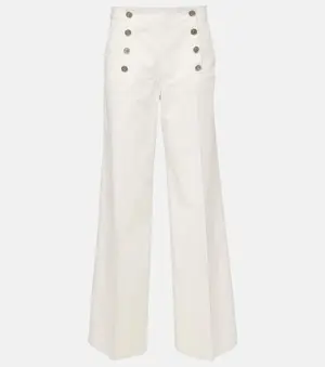 Etro Cotton-blend Wide-leg Trousers