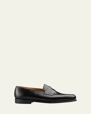 John Lobb Leather Penny Loafers - Black