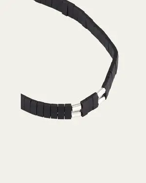 JAN LESLIE Sterling Silver Chiclet Beaded Bracelet